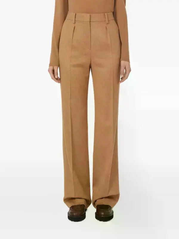 Max Mara Pleated Camel Trousers