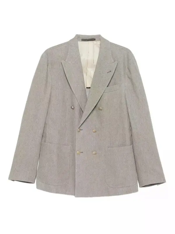 Eleventy Double-breasted Blazer - Grey