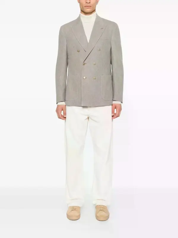 Eleventy Double-breasted Blazer - Grey