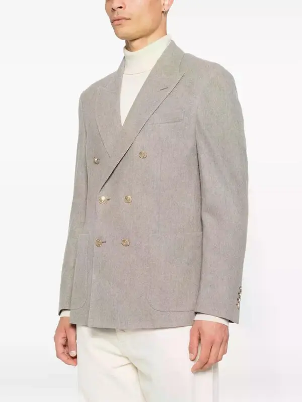 Eleventy Double-breasted Blazer - Grey