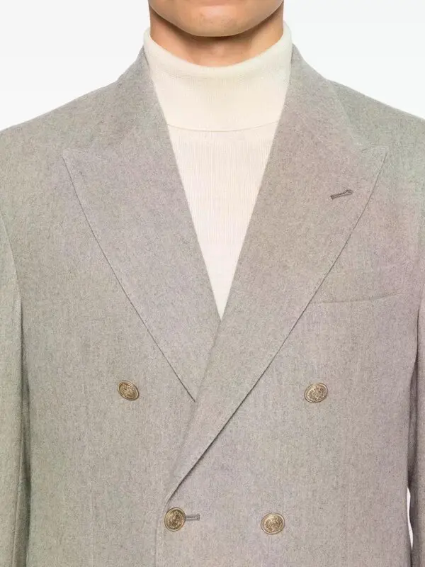 Eleventy Double-breasted Blazer - Grey