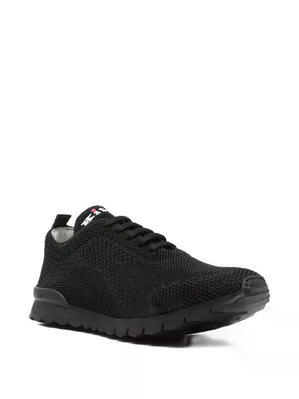 Kiton Knitted Lace-up Sneakers - Black