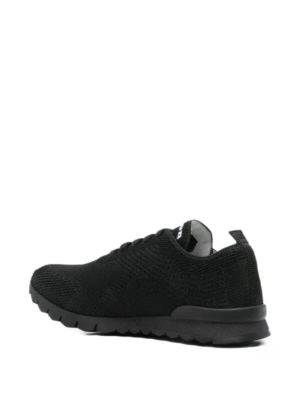 Kiton Knitted Lace-up Sneakers - Black