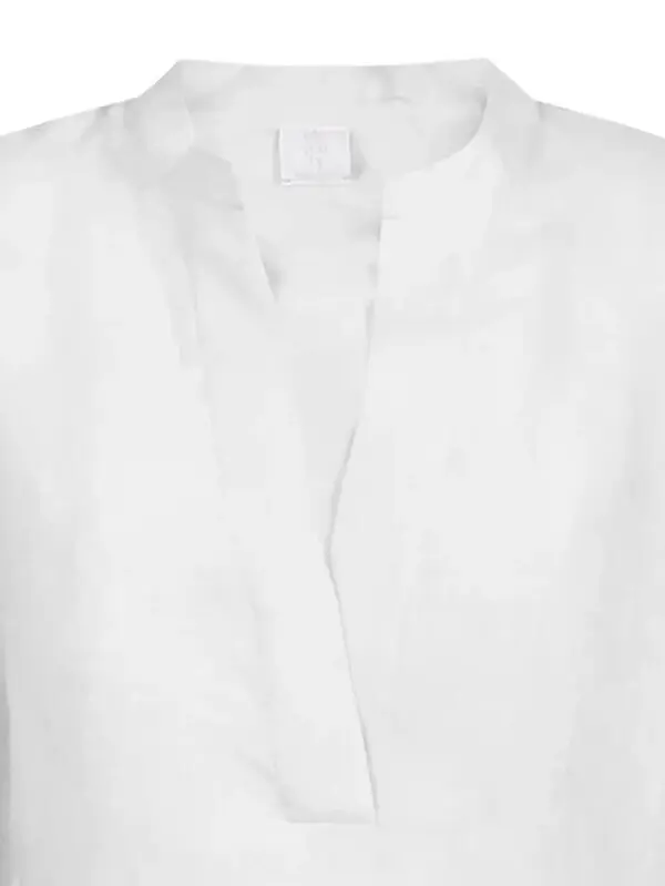 Eleventy V-neck Top With Gathered Cuffs