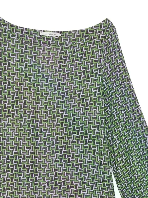 Malìparmi Geometric-print Mini Dress - Green