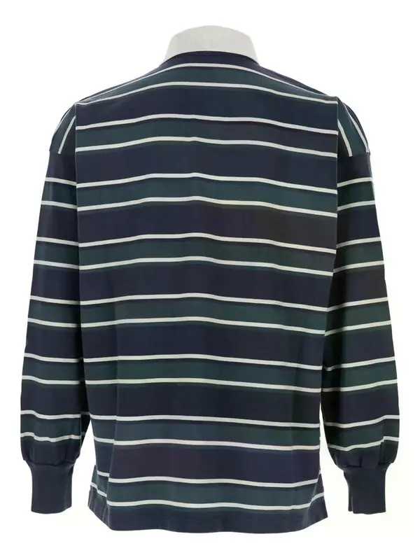 AUTRY Striped Long-sleeve Polo Shirt