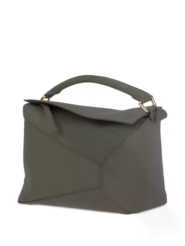 Loewe Mini Embossed-logo Top-handle Tote Bag - Green
