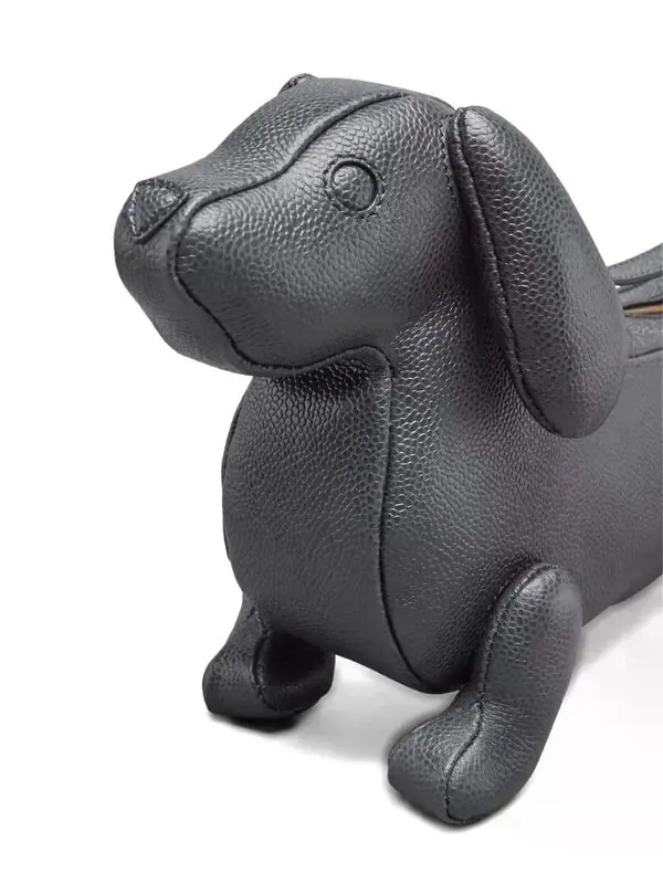 Thom Browne Hector Pebble-grain Leather Shoulder Bag - Grey