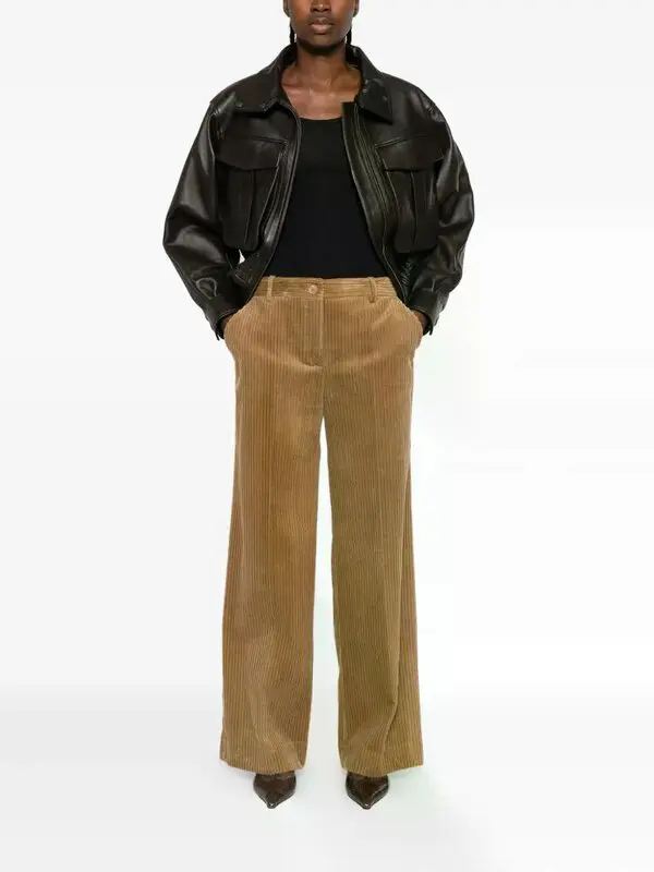 P.a.r.o.s.h Corduroy Straight Trousers - Brown