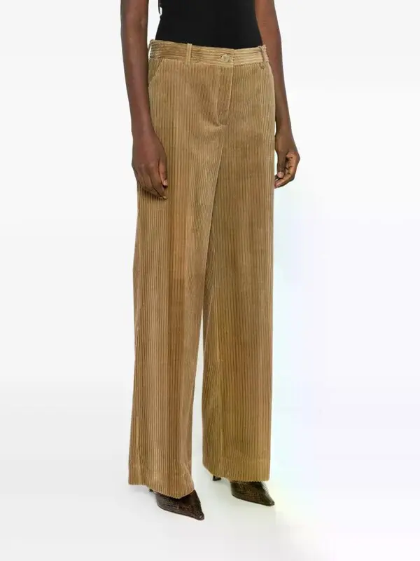 P.a.r.o.s.h Corduroy Straight Trousers - Brown