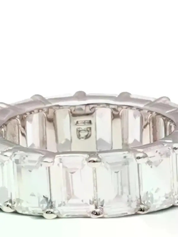 IZABEL DISPLAY Emerald-cut Zirconia Ring - Silver
