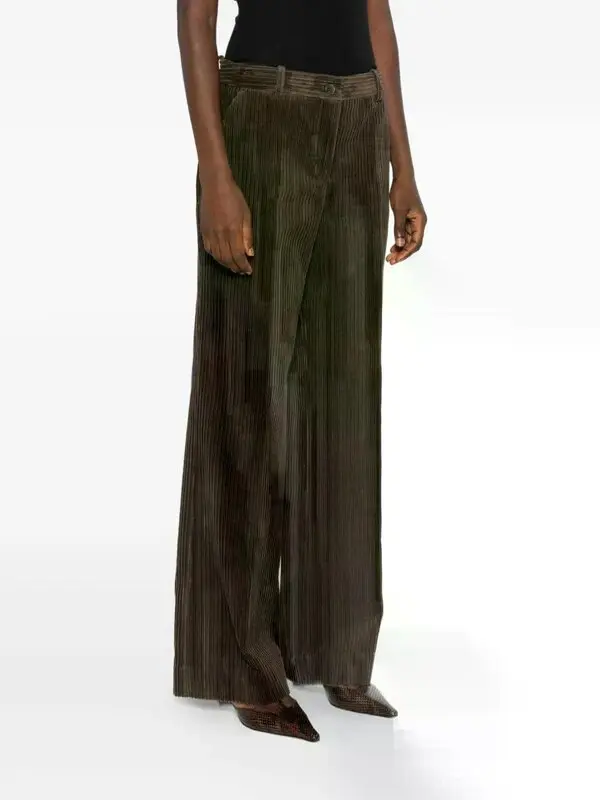 P.a.r.o.s.h Corduroy Straight-leg Trousers - Green