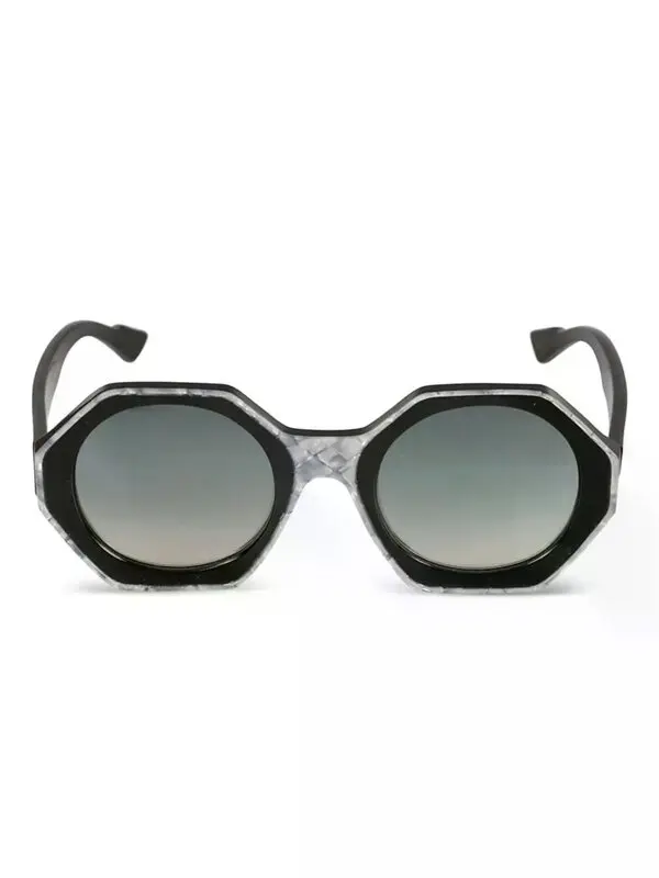 Kàdor Kaorle Octagonal-frame Sunglasses - Black