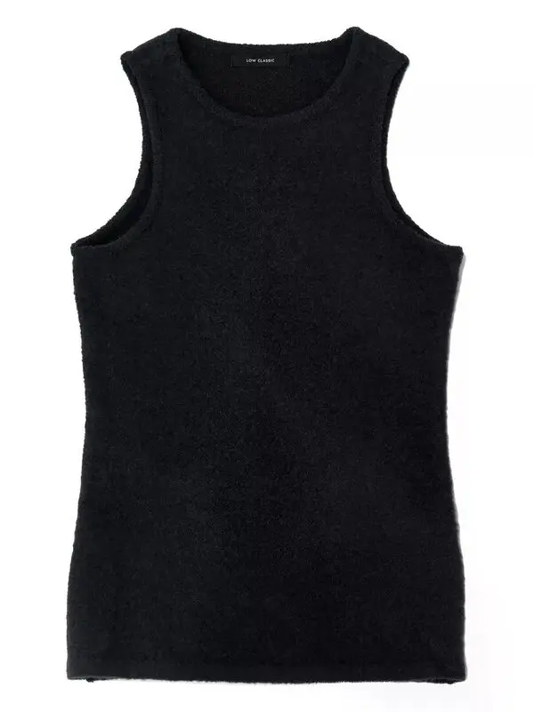 LOW CLASSIC Bouclé Knit Top - Black