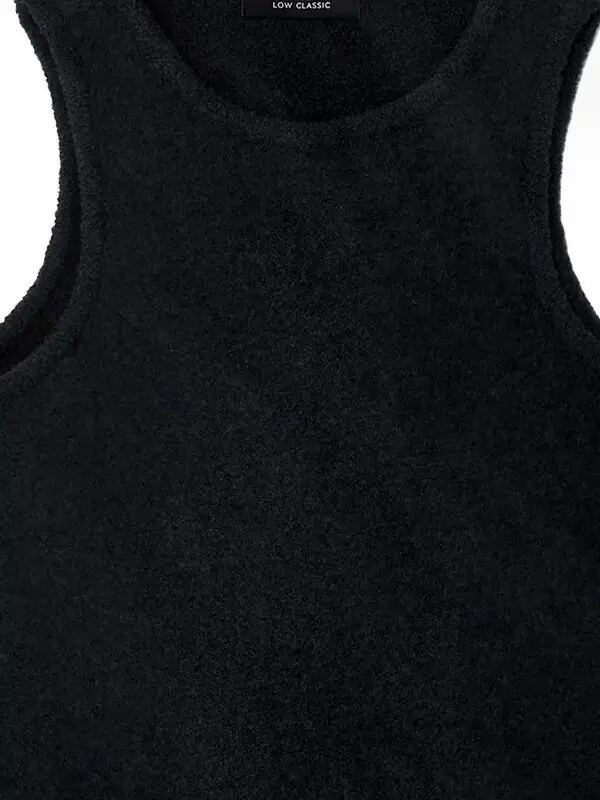 LOW CLASSIC Bouclé Knit Top - Black