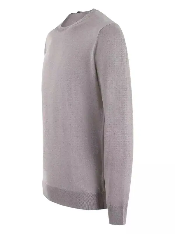 PAOLO PECORA Round-neck Long-sleeve Sweater - Grey