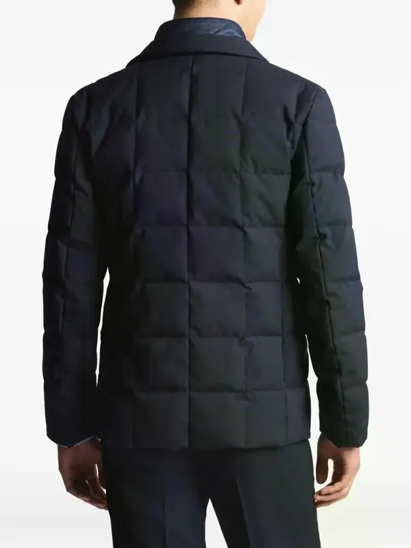 FAY Padded Button-up Jacket - Blue