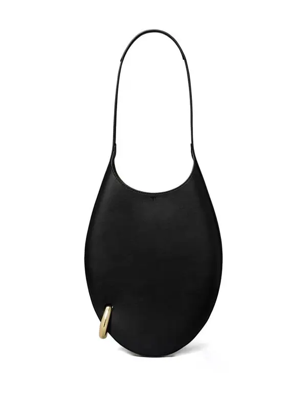 Tory Burch Pierced-detail Leather Shoulder Bag - Black