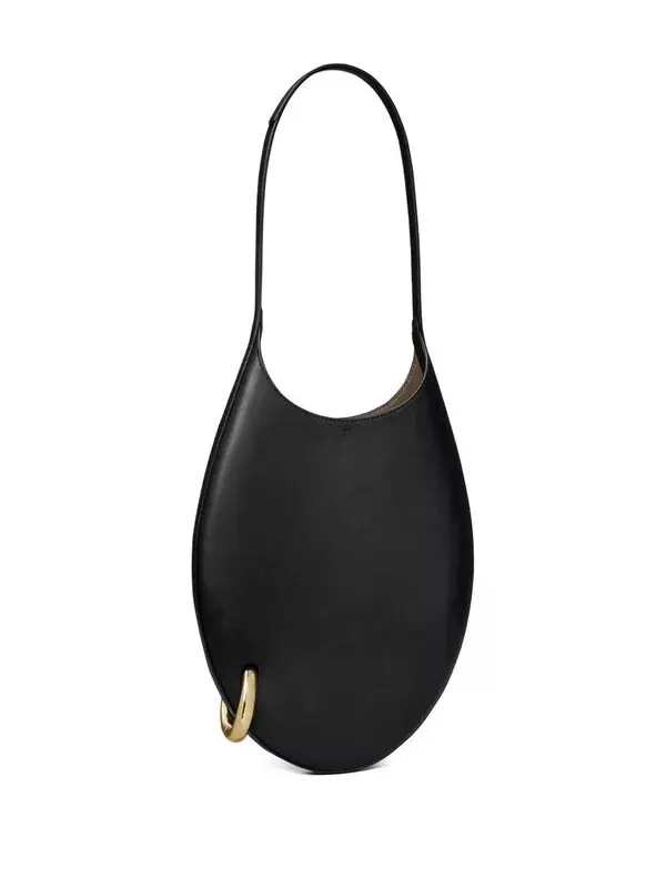 Tory Burch Pierced-detail Leather Shoulder Bag - Black