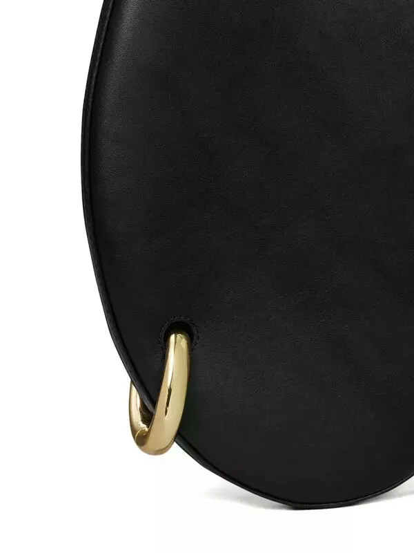 Tory Burch Pierced-detail Leather Shoulder Bag - Black