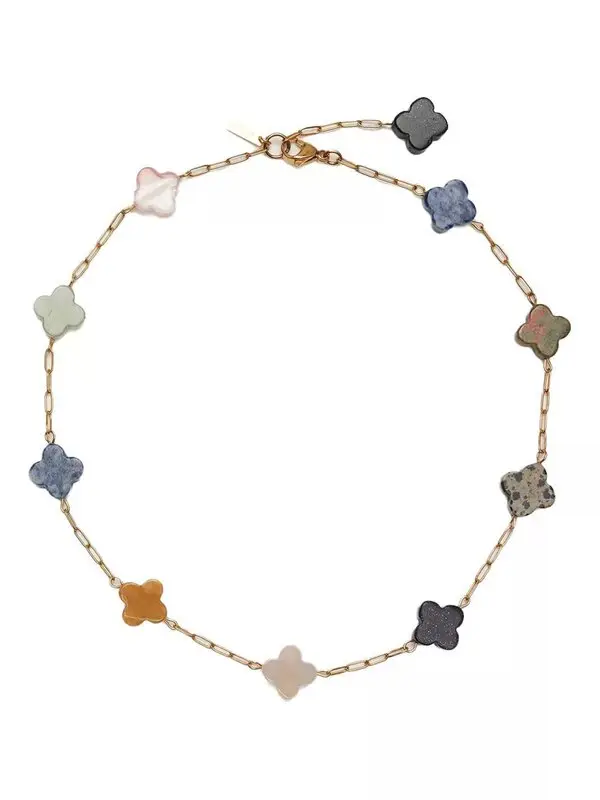 LABELLED JEWELLERY Clover Chain Necklace - Neutrals