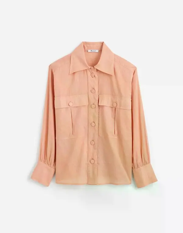 Madewell Utility-pocket Button-up Shirt - Antique Coral
