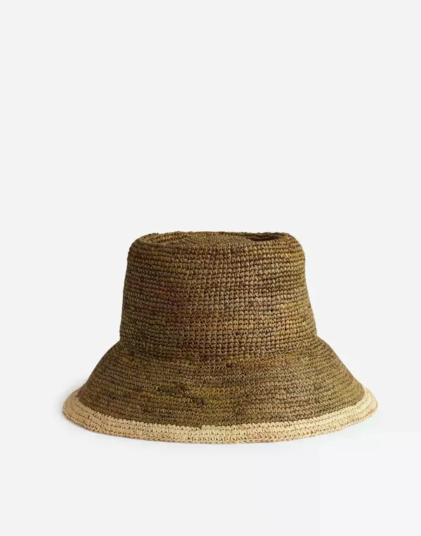 Madewell Lantern Straw Hat - Amber Olive
