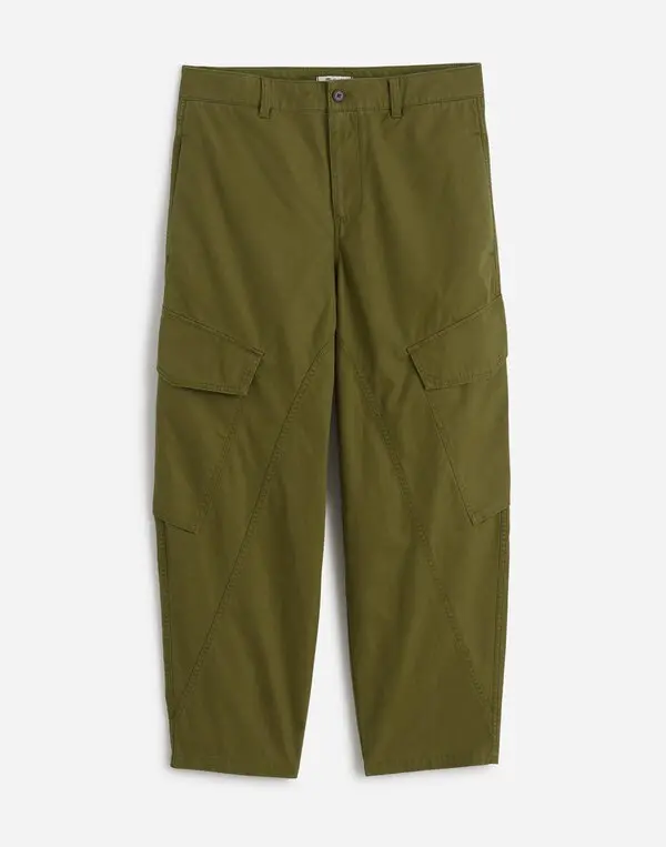 Madewell The Petite Barrel-leg Utility Pant In Garment-dyed Twill