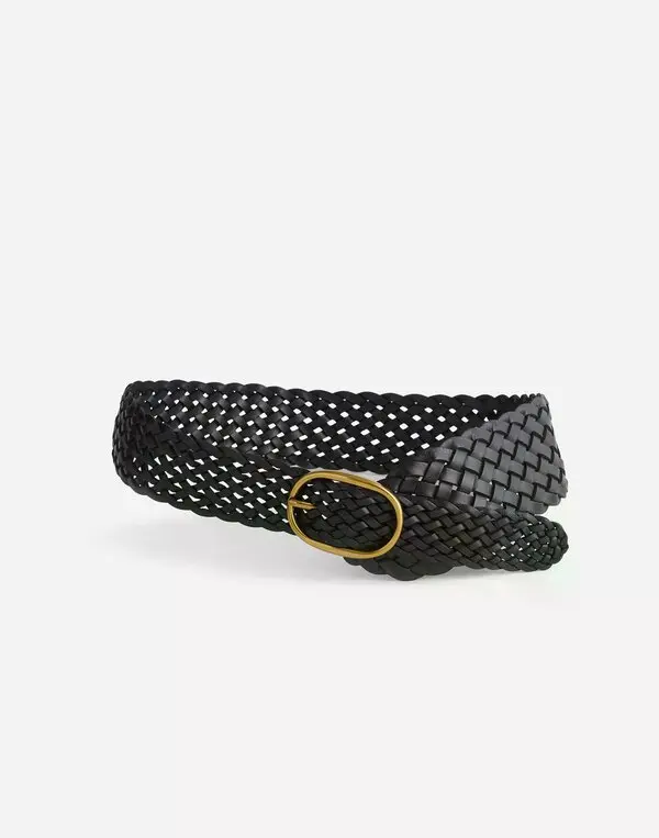 Madewell Woven Leather Hip Belt - True Black