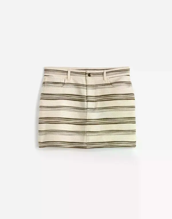 Madewell Striped Tweed Mini Skirt