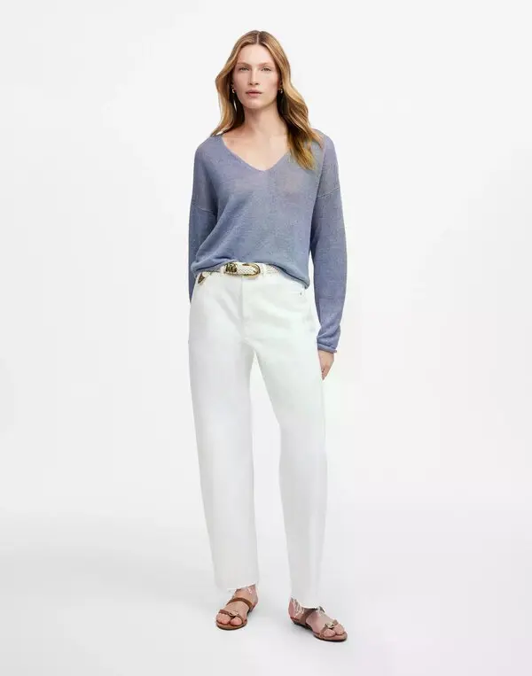 Madewell Petite Pieced Barrel-leg Jeans