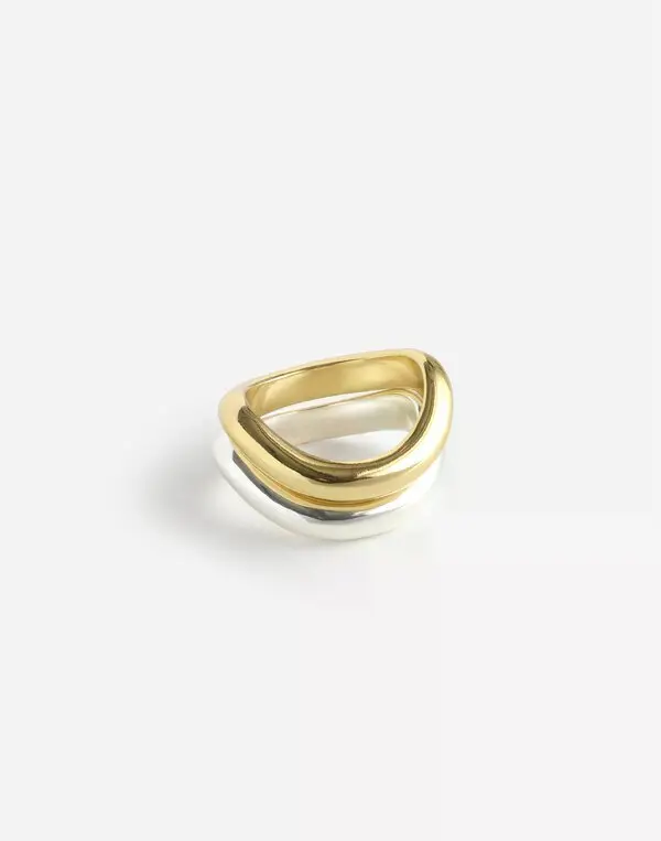 Madewell Wavy Chunky Ring - Pale Gold