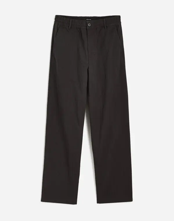 Madewell Pull-on Pant In Cotton Blend - Dark Metal
