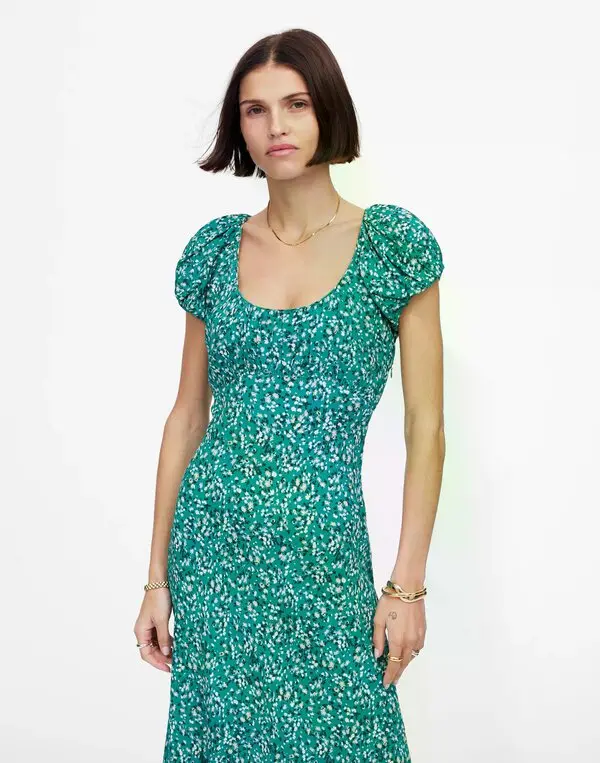 green emerald velvet dress Madewell | Women's Green and White Checkered Mini Dress main image 0