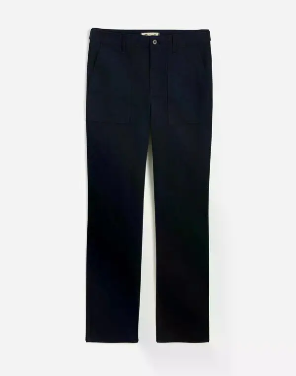 Madewell The Slim Straight Utility Pant In Garment Dye - Deep Indigo