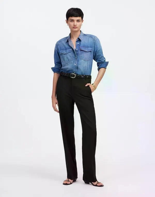 Madewell Petite Slouchy Straight Pants