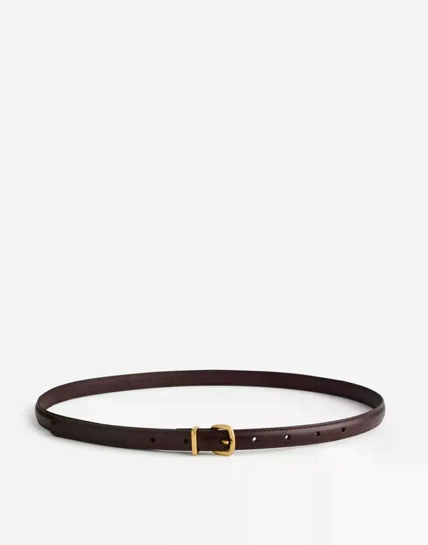 Madewell The Essential Skinny Leather Belt - Dark Carob