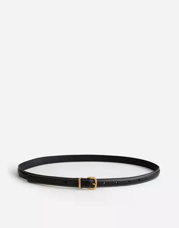Madewell The Essential Skinny Leather Belt - True Black