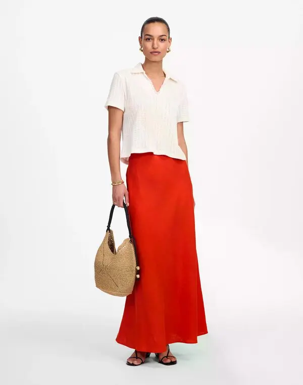 Madewell Linen Maxi Slip Skirt