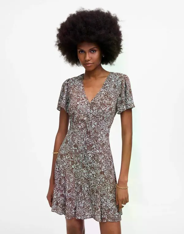 knee length dresses for ladies Chambray Mini Dress main image 0