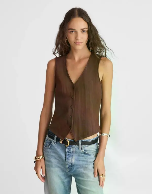 Madewell Ribbed V-neck Vest
