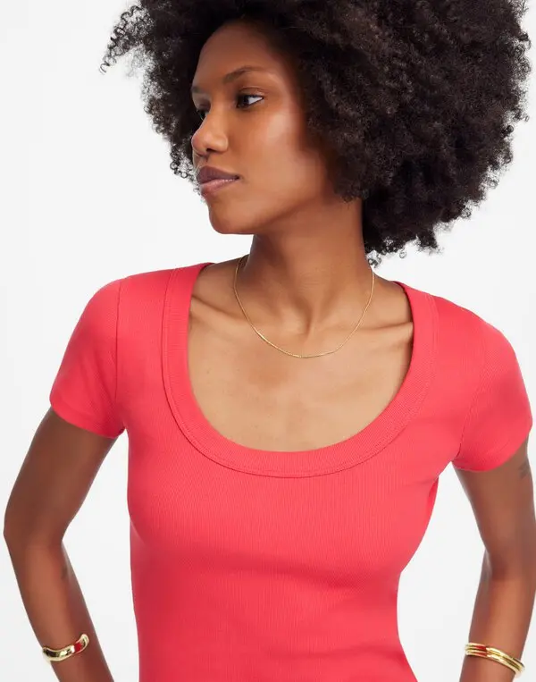 Madewell Generative Cotton Ribbed Scoopneck Tee