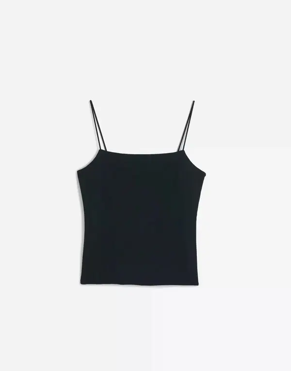 Madewell Square-neck Fitted Tank Top - Jet Black