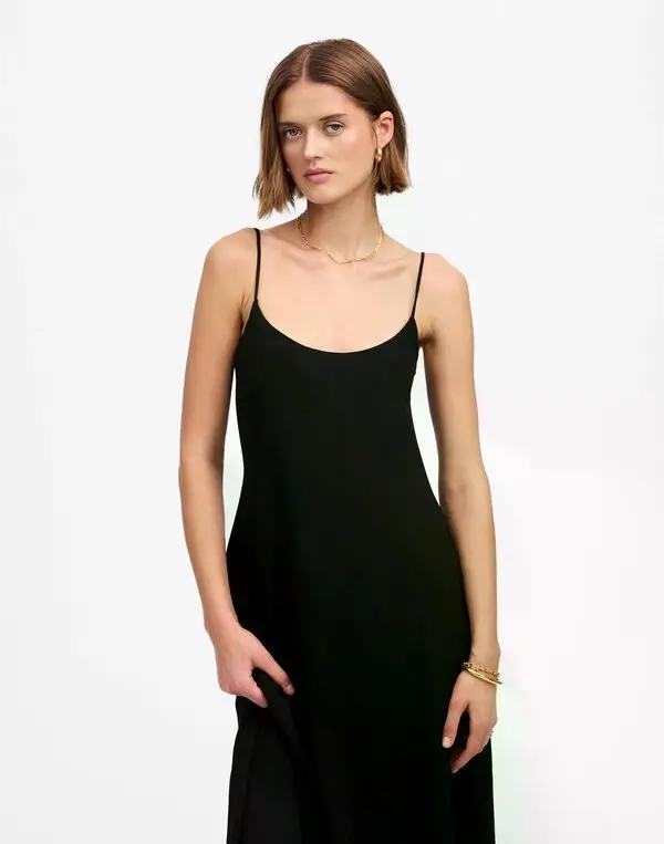 Madewell Leset Ari Scoopneck Maxi Tank Dress - Black