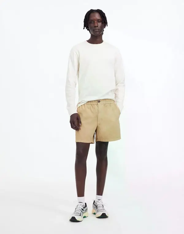 Madewell Everywear Cotton-blend Shorts - Dune