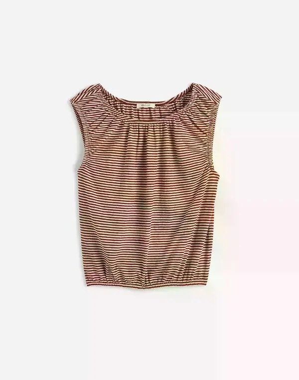 Madewell Bubble-hem Tee In Stripe