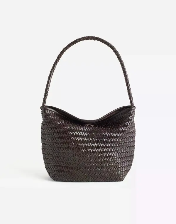 Madewell Woven Leather Shoulder Bag - Coffee Bean