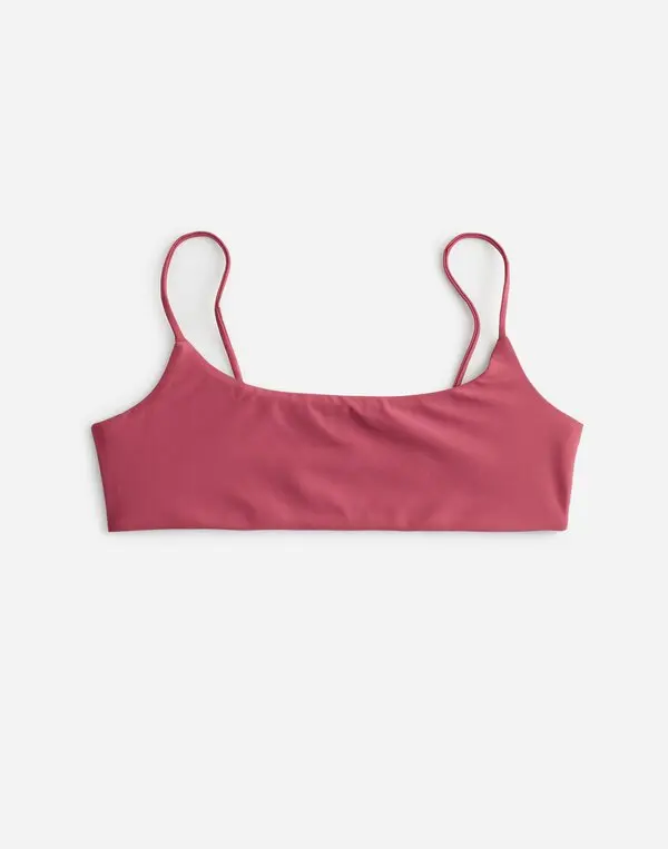 Madewell Jade Swim Muse Scoop Bikini Top - Berry