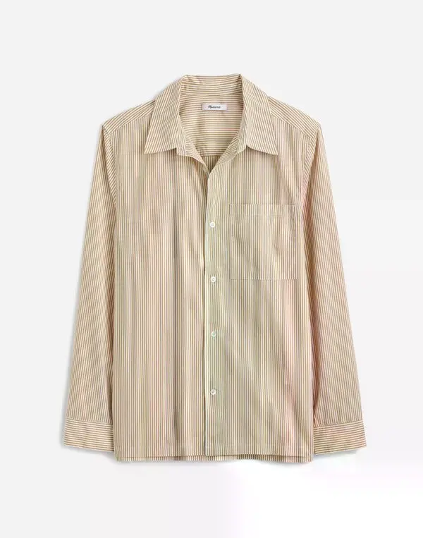 Madewell Straight-hem Cotton Button-up Shirt - Raw Tannin