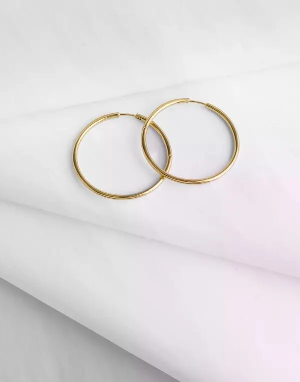 Madewell Demi-fine Extra Large Hoop Earrings - 14k Gold